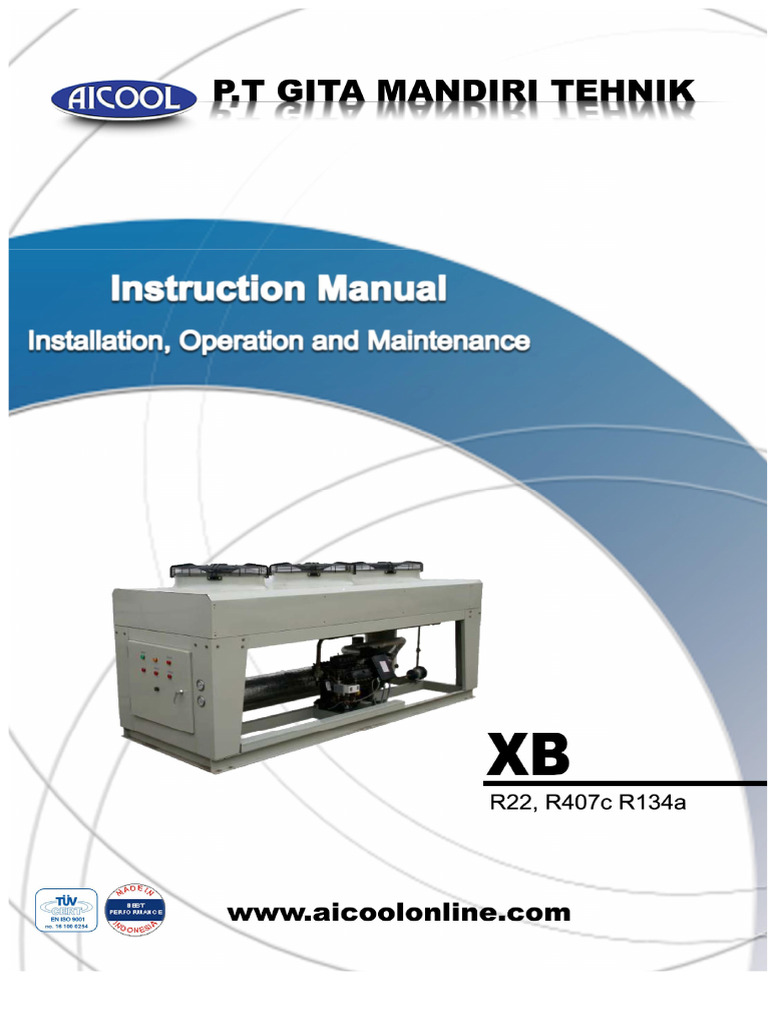 Air Cooled Water Chiller XB Series Guide | PDF | Gas Technologies ...