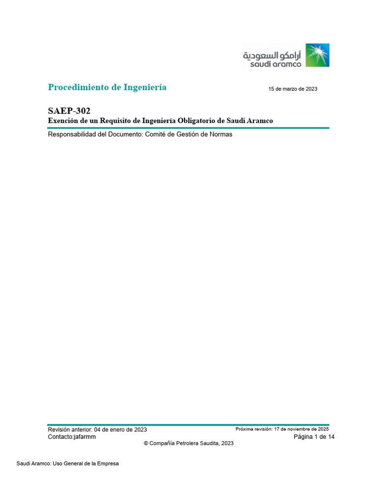 SAEP-302 | PDF | Planificación de recursos empresariales | Arabia Saudita