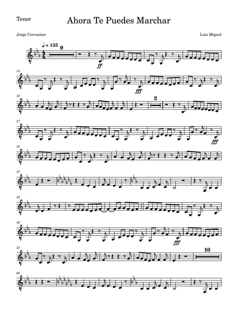 Tenor Songs by Jorge Cervantes & Luis Miguel | PDF | Spanish Language ...