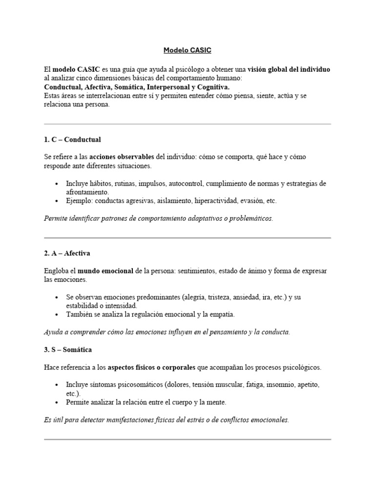 Modelo Casic | PDF