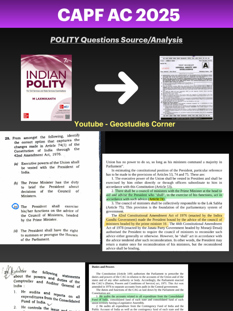 Capf 2025 Polity | PDF