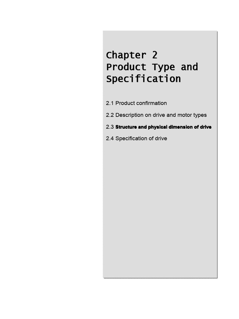 Chapter 2 Product Type and Specification | PDF | Electrical Engineering ...