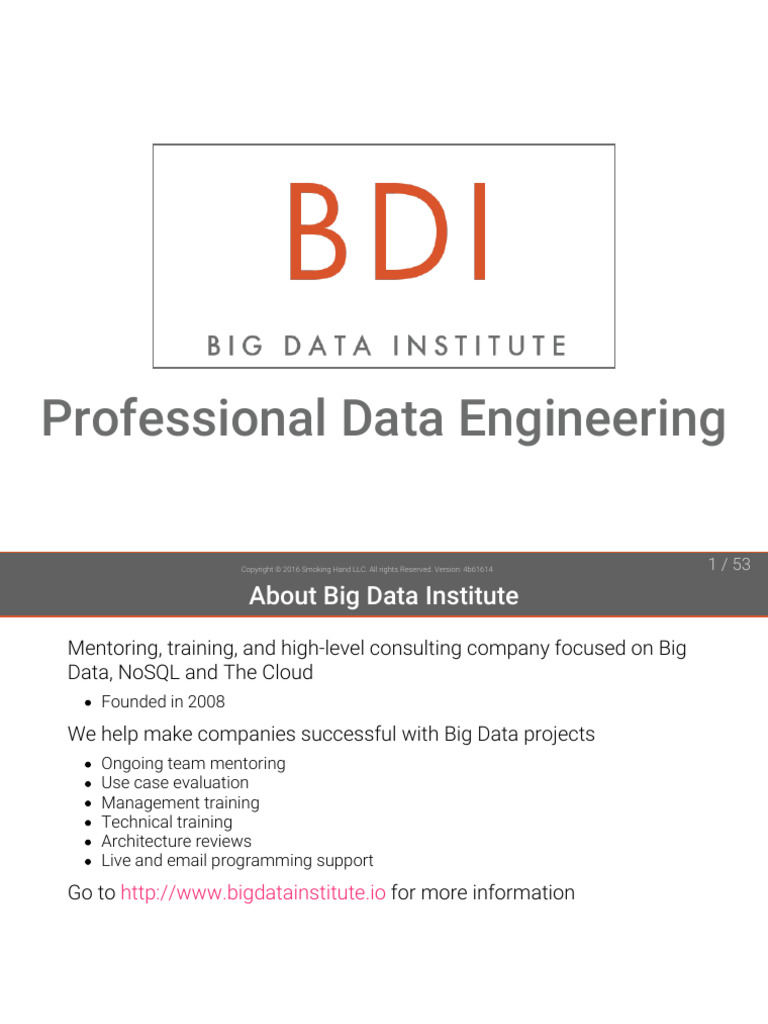 Platinum Professional Data Engineering | PDF | All Rights Reserved | Computing