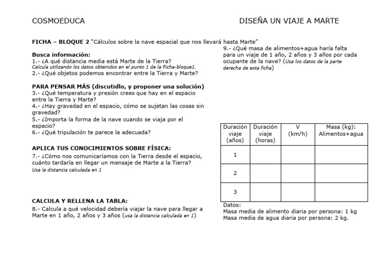 Viaje A Marte Par 2 | PDF