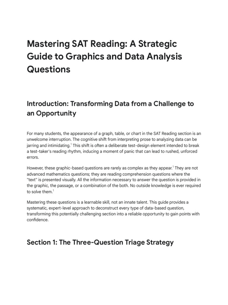 SAT Reading Graphics Tutoring Module | PDF | Sat | Pollination