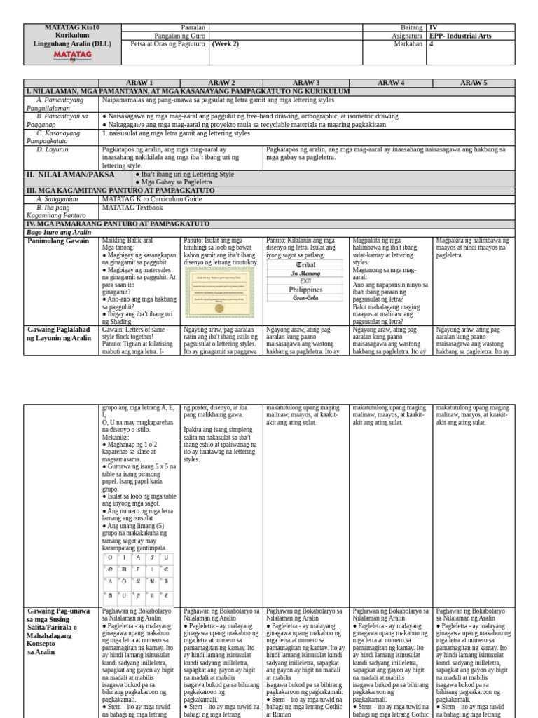 Q4_EPP_DLL_WEEK 2 | PDF