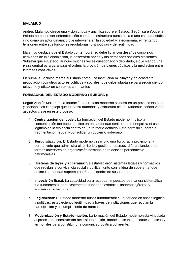 Malamud | PDF | Estado (política) | Poder (social y político)