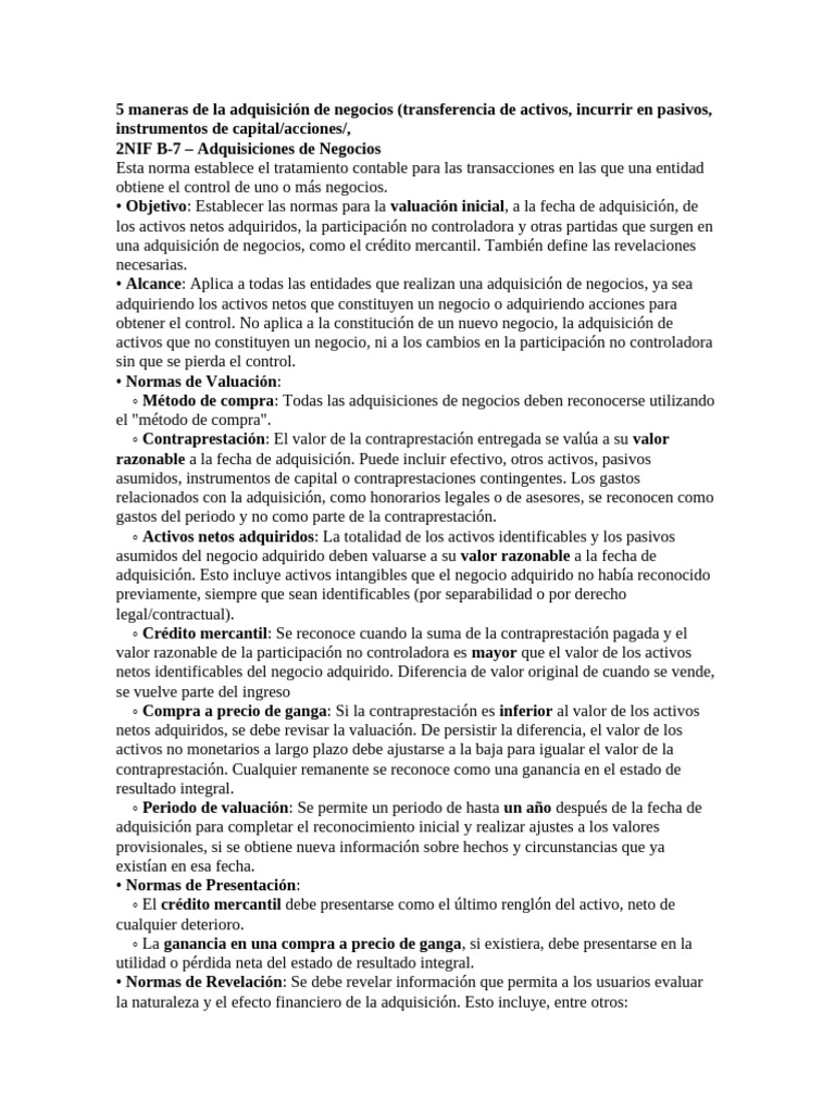 NIF B7 B8 | PDF | Estado financiero | Contabilidad