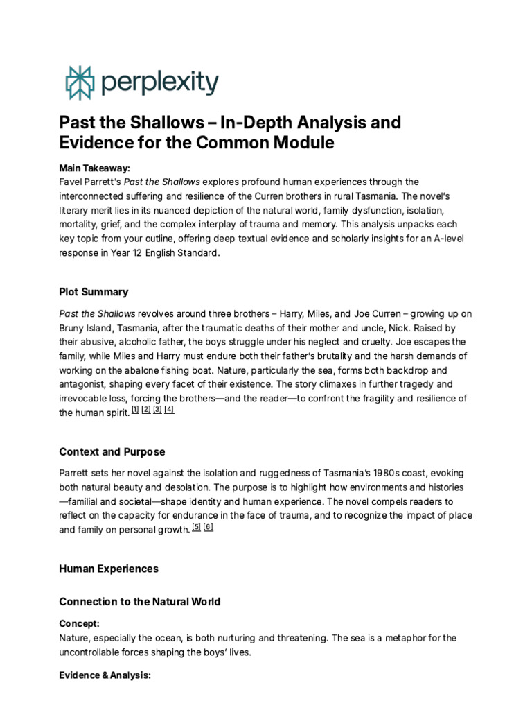 Past The Shallows - In-Depth Analysis and Evidence | PDF ...