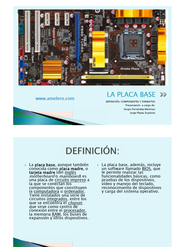 La Placa Base | PDF | Hardware de la computadora | Informática