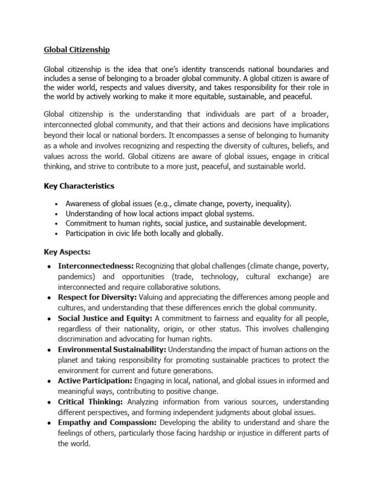 5_Global-Citizenship_024434 | PDF | Human Rights | Citizenship