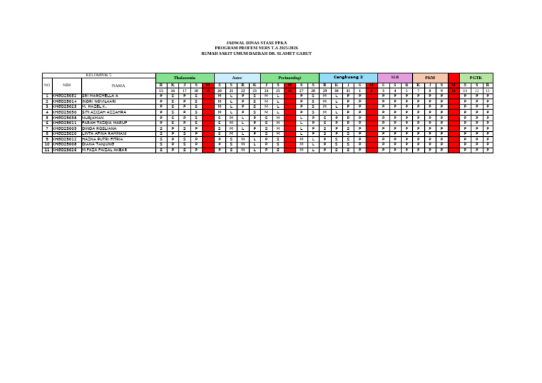 Jadwal PPKA | PDF