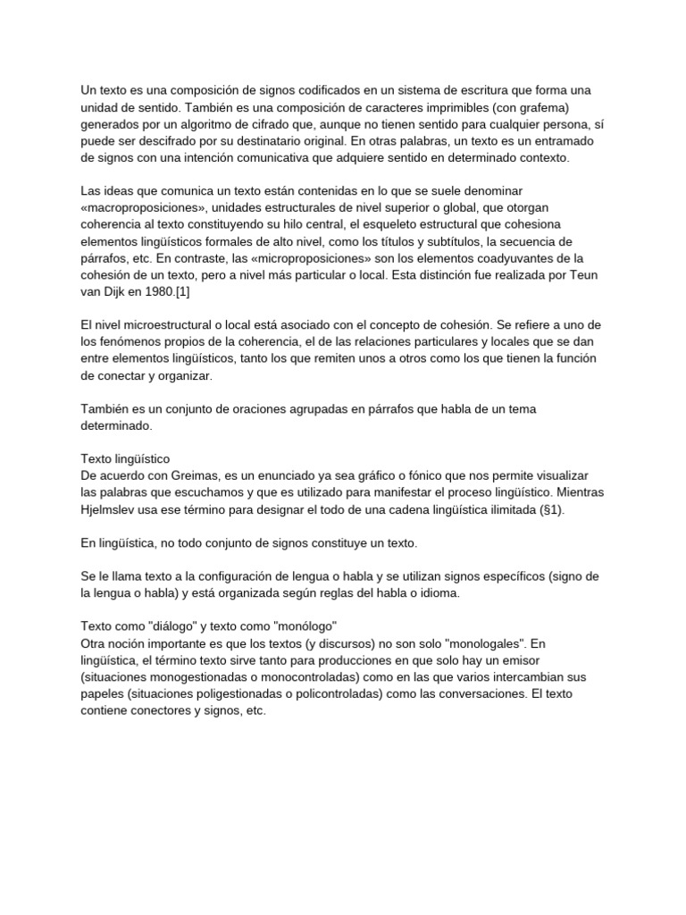 Un Texto Es Una Composición de Signos Codificados en Un Sistema de ...