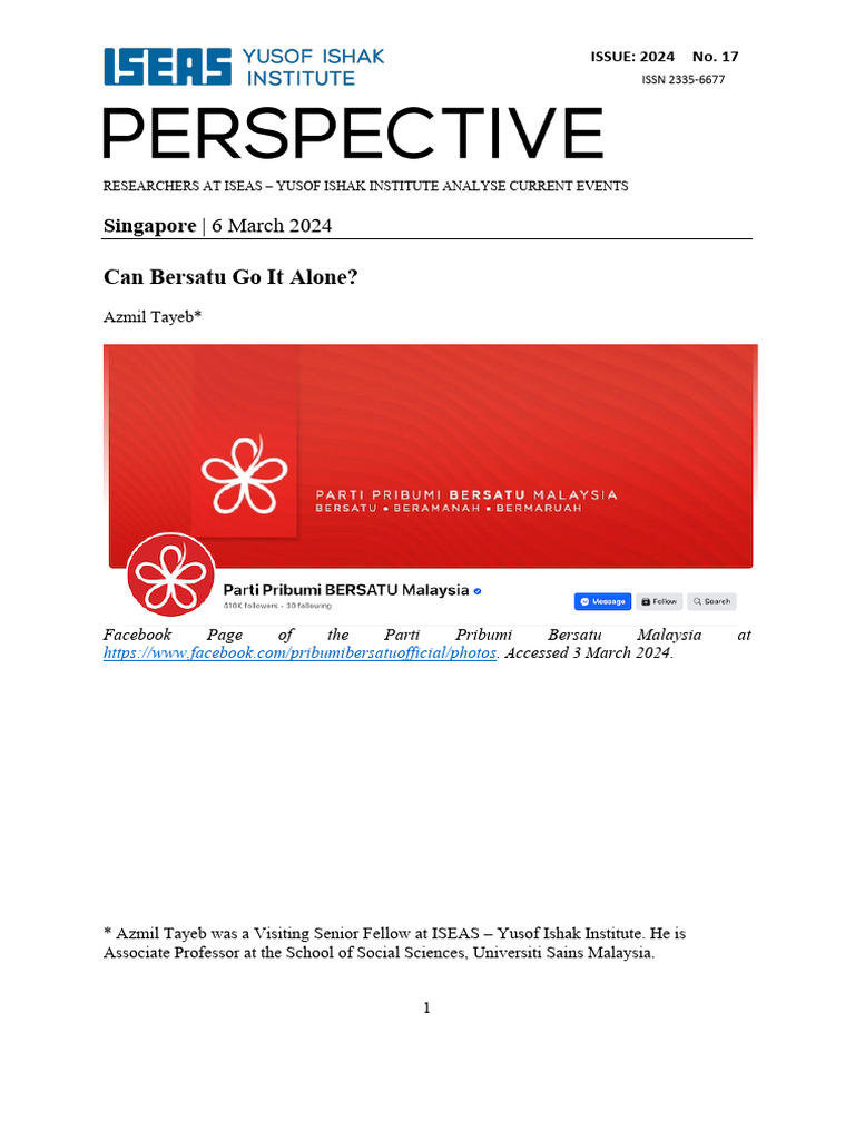 ISEAS Perspective 2024 17 | PDF | Democracy | Political Ideologies