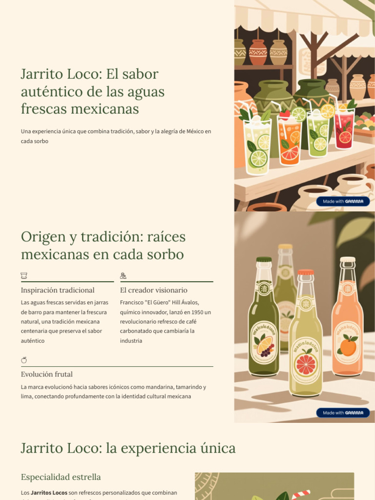 Jarrito Loco El Sabor Autentico de Las Aguas Frescas Mexicanas | PDF ...