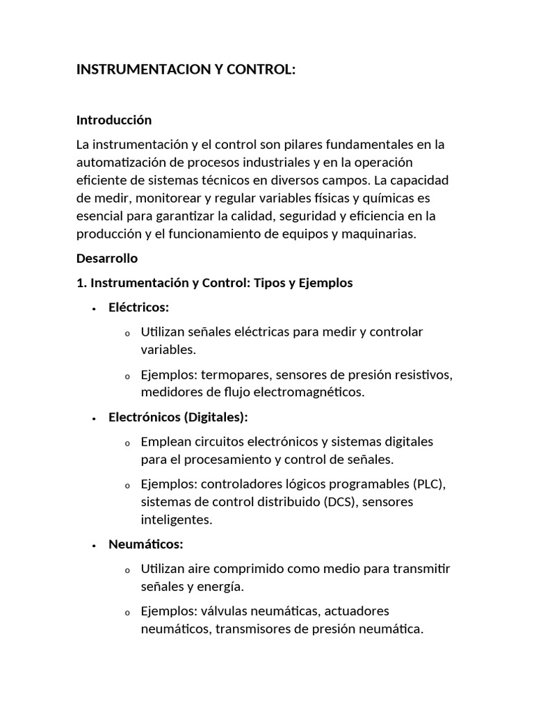 Instrumentación y Control en Procesos Industriales | PDF | Electrónica ...