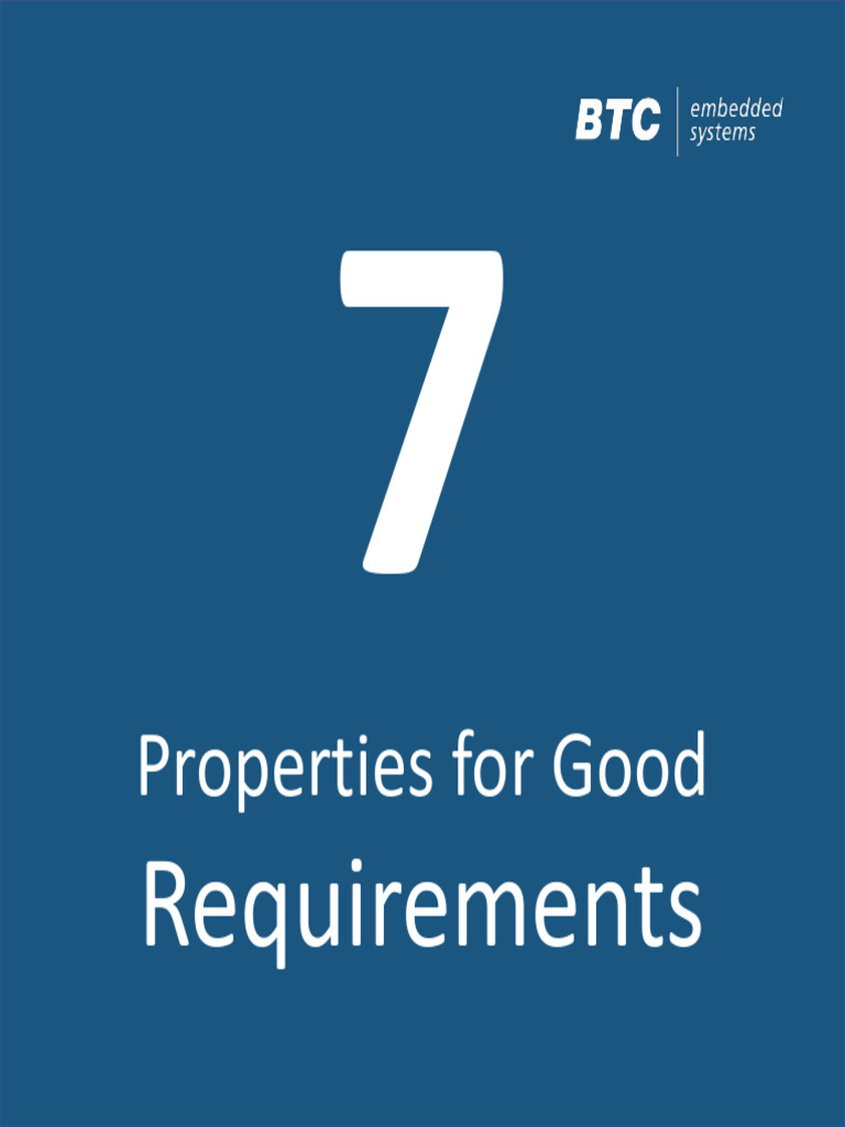 7 Properties For Good Requirements Engineering | PDF | Software ...