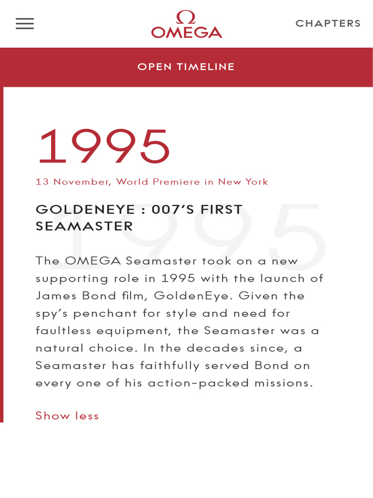 James Bond's Watch in GoldenEye (1995) OMEGA® | PDF