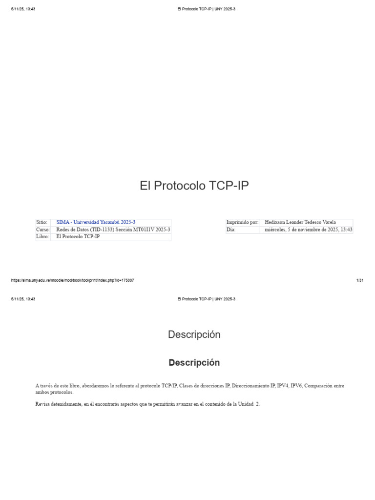Protocolo TCP-IP y Direccionamiento IP | PDF | Yo Pv6 | Dirección IP