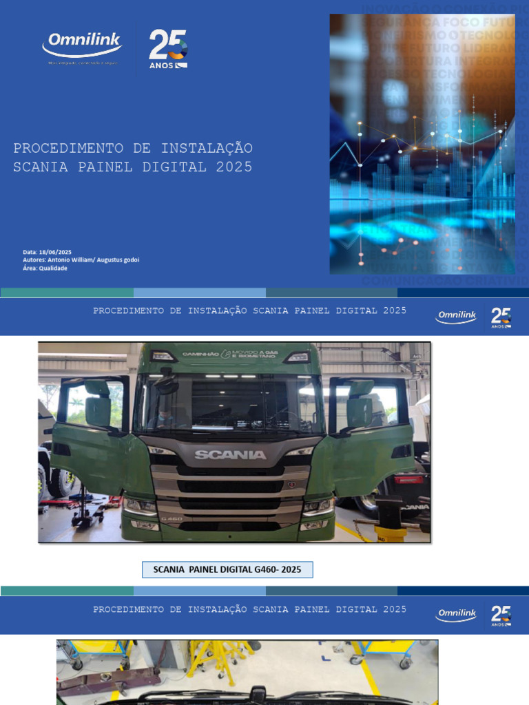Instalação do Painel Digital Scania 2025 | PDF | Conector elétrico ...