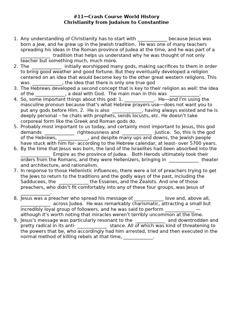 11 Christianity From Judaism To Constantine | PDF | Jesus | Paul The ...