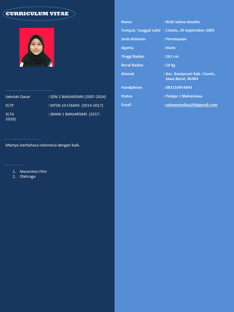 Curriculum Vitae Salma | PDF