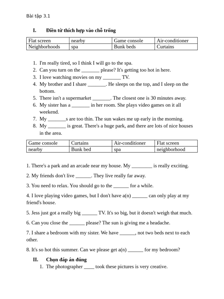 bài tập 3.1 | PDF