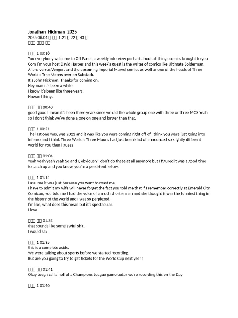 Jonathan Hickman 2025 | PDF | Marvel Comics | Comics