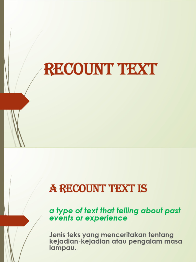 Recount Text | PDF