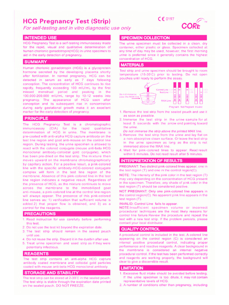 Urine HCG Test.. | PDF