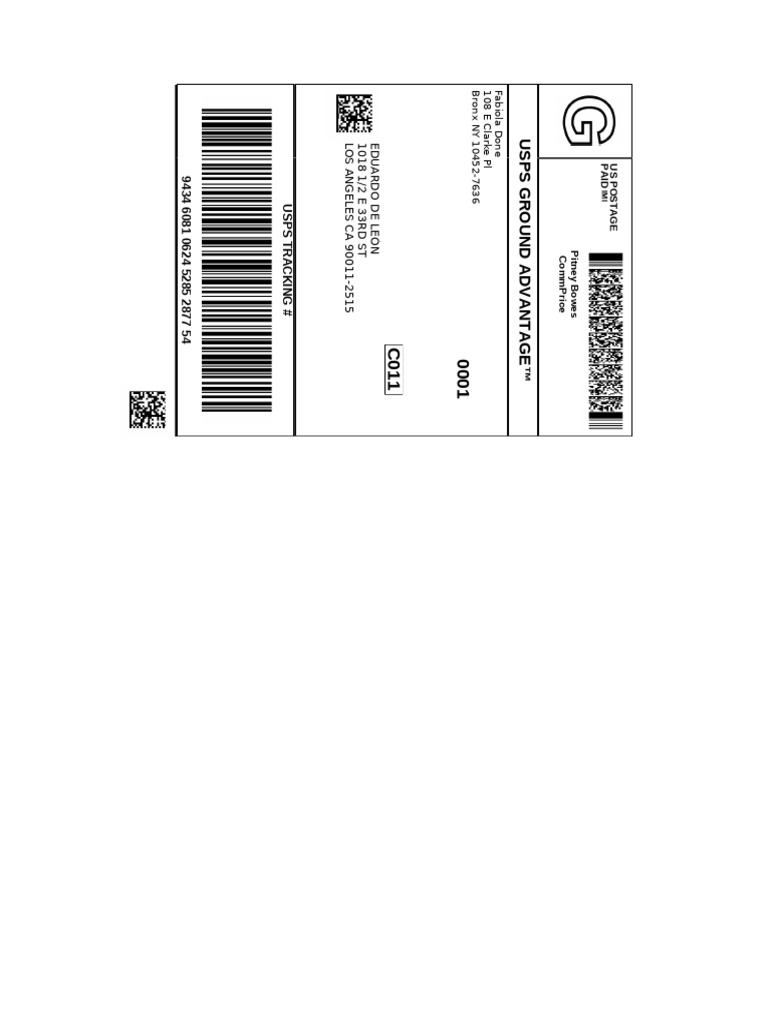 USPS Ground Advantage Shipping Label | PDF