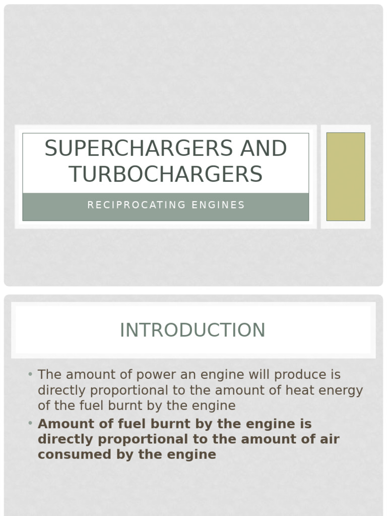 Supercharging vs Turbocharging Engines | PDF | Turbocharger | Engines