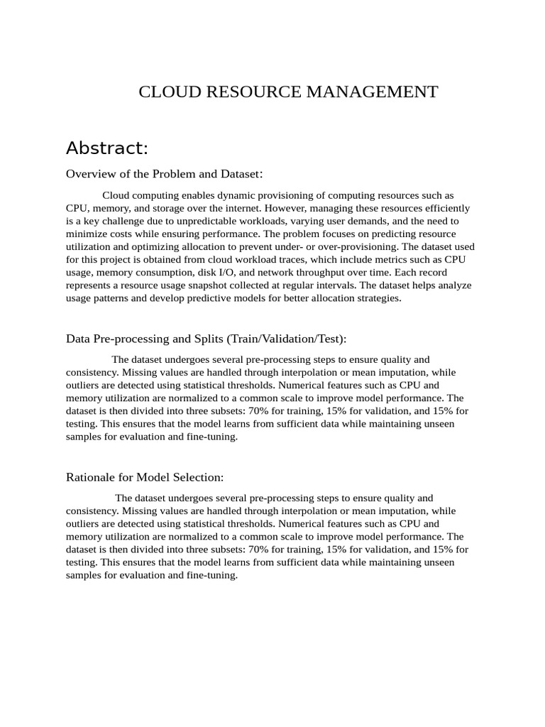 Cloud Resource Management | PDF | Cloud Computing | Mean Squared Error