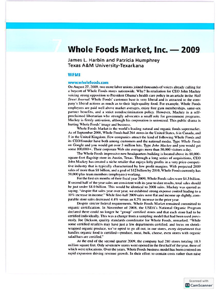 Whole Foods Market, Inc. - 2009 | PDF