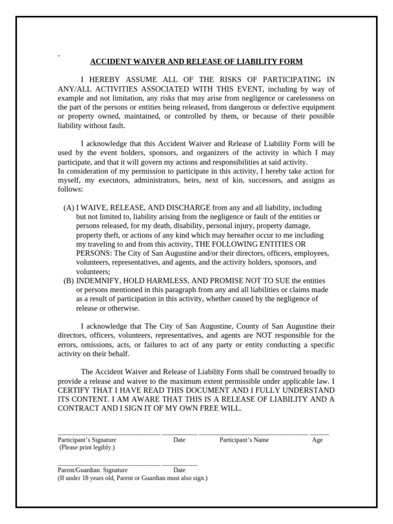 christmas_parade_entry_form-_accident_waiver-1_1 | PDF | Legal ...
