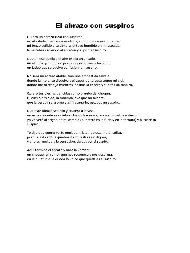 El Abrazo Con Suspiros | PDF