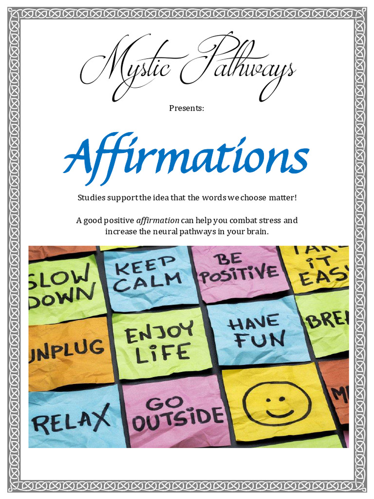7 Daily Positive Affirmations Guide | PDF | Affirmations (New Age ...
