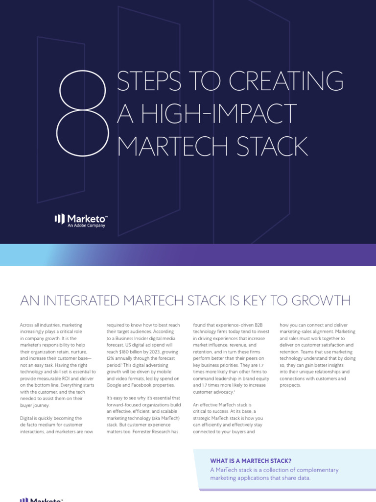 8 Steps to Build a Winning MarTech Stack | PDF | Marketing | Sales