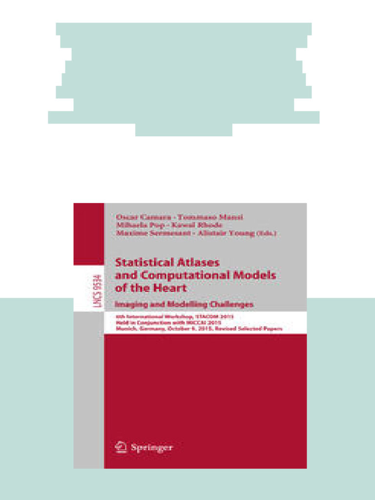 (Ebook) Statistical Atlases and Computational Models of the Heart. Imaging and Modelling ...