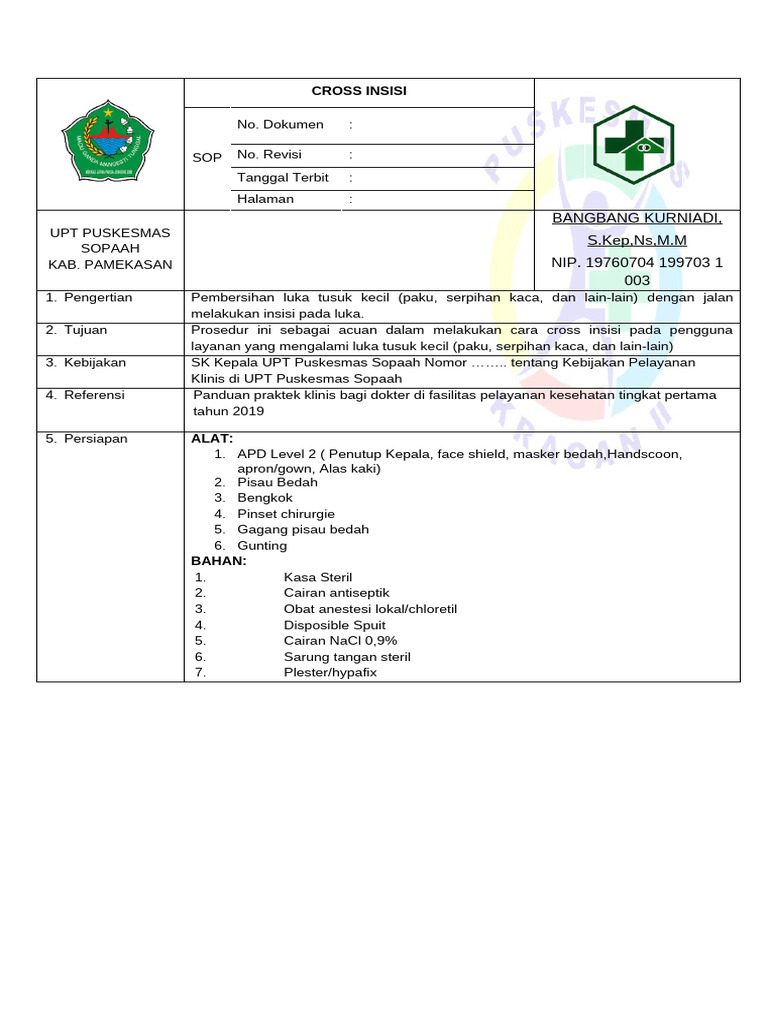 SOP CROSS INCISI | PDF