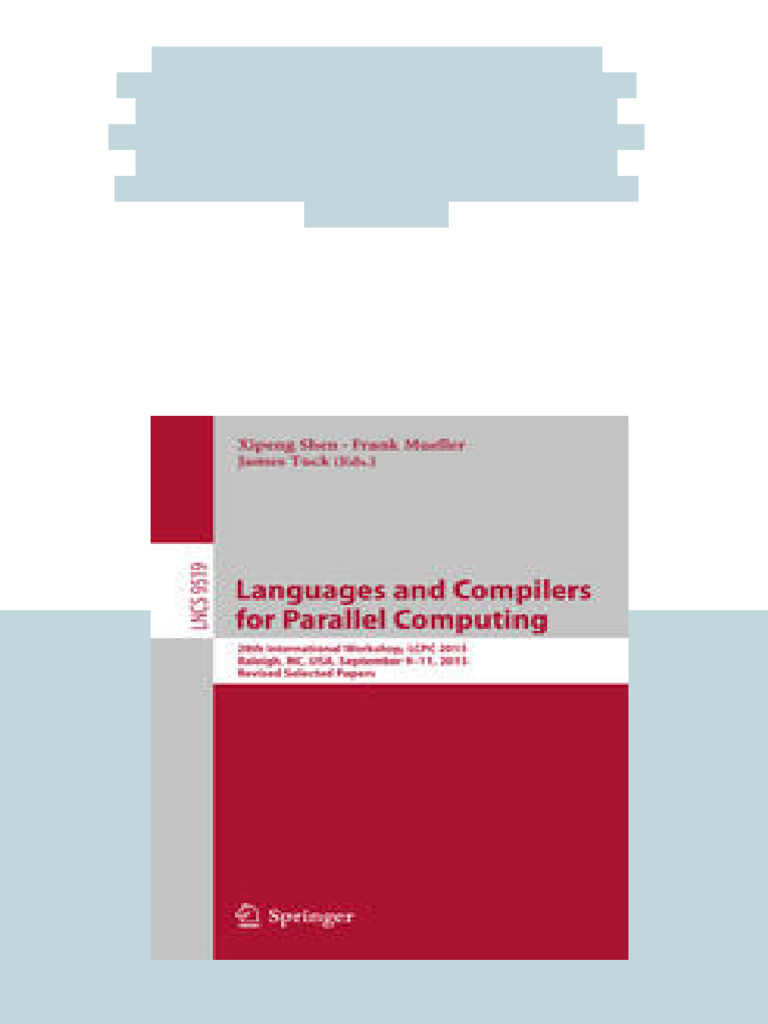 (Ebook) Languages and Compilers for Parallel Computing: 28th International Workshop, LCPC 2015 ...
