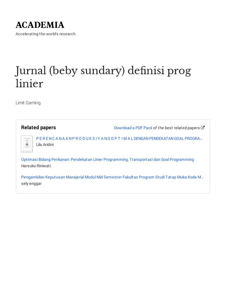 Jurnal Beby Sundary Definisi Prog Linier-with-cover-page-V2 | PDF