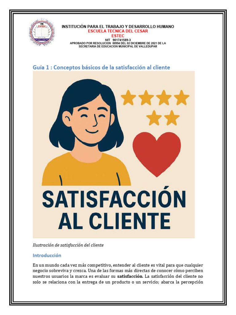 Conceptos Clave de Satisfacción del Cliente | PDF | La satisfacción del ...