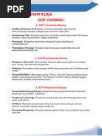 Contoh SOP Manajemen Gudang Efektif | PDF