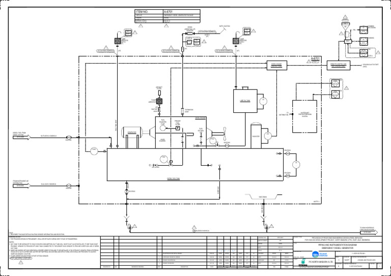Emergency Diesel Generator P&ID Diagram | PDF | Diesel Engine ...