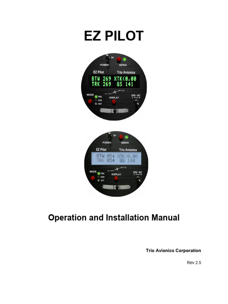 EZ Pilot Autopilot Installation Guide | PDF | Instrument Flight Rules ...