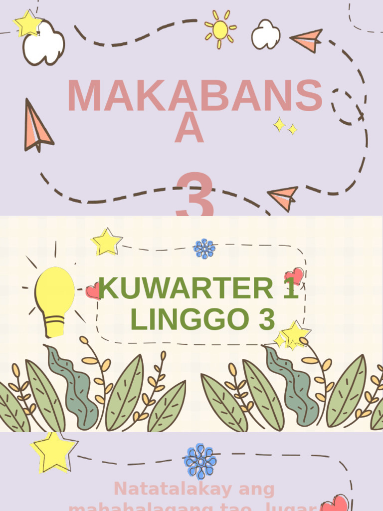 Makabansa3 Week3 | PDF
