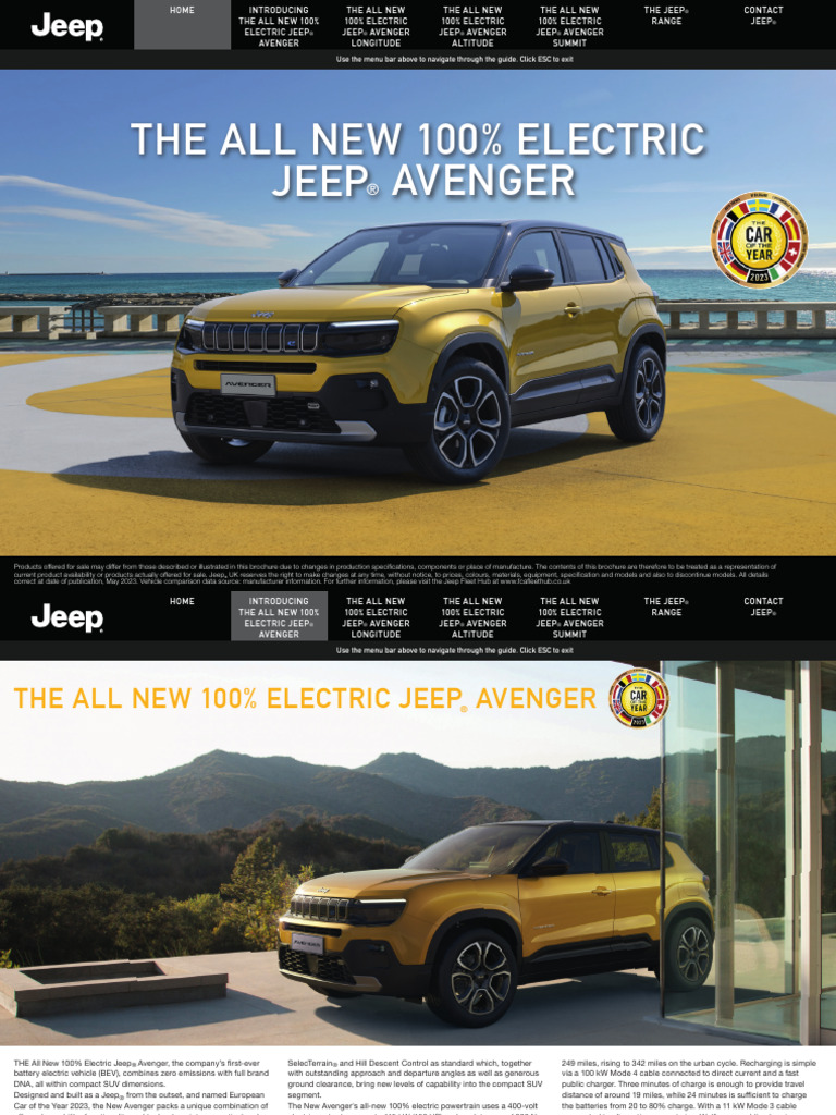 Jeep-Avenger-2023-UK | PDF | Plug In Hybrid | Electric Car