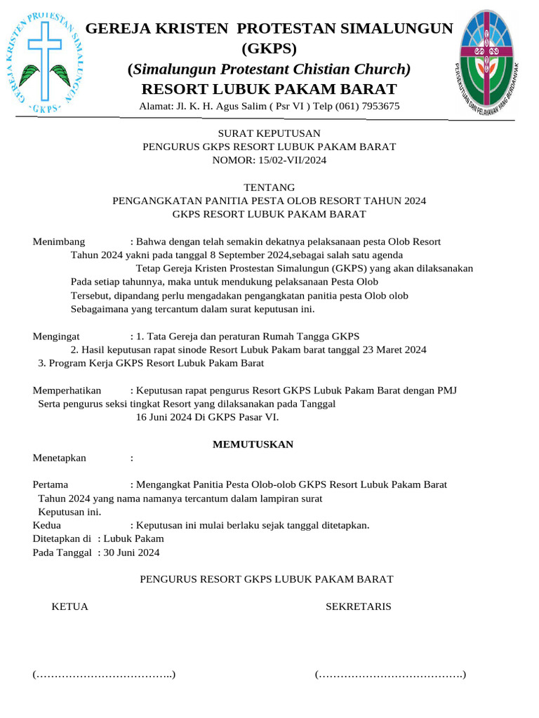 GEREJA KRISTEN PROTESTAN SIMALUNGUN | PDF