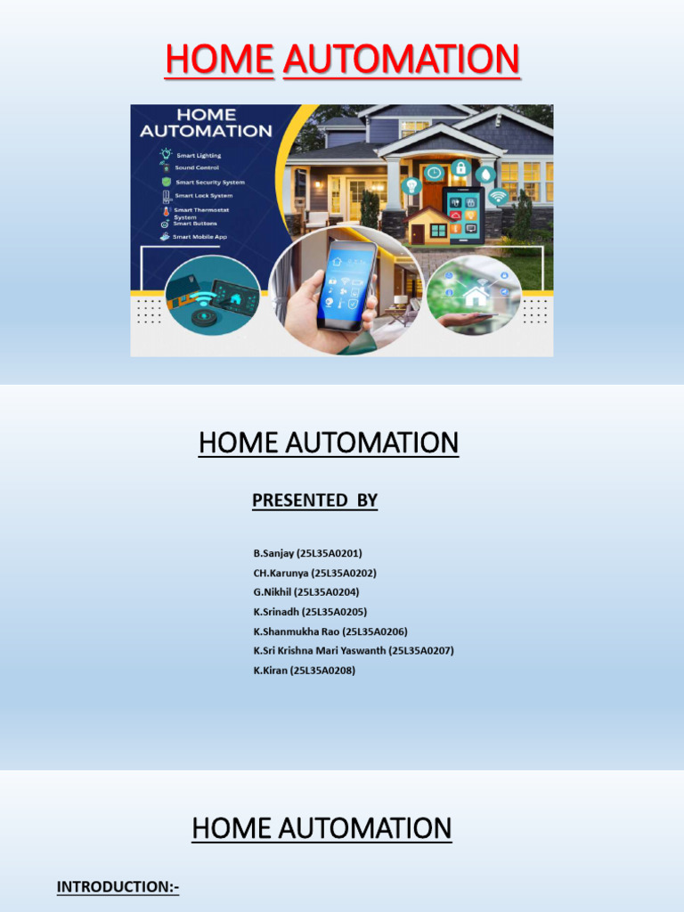 Group10 Project | PDF | Home Automation | Internet Of Things